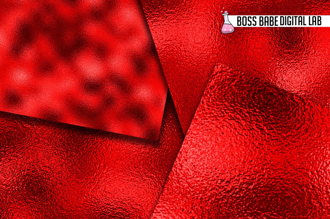 Red Foil Textures foil digital paper Red foil Red foil | Etsy