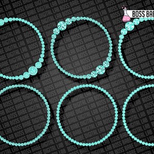 Glam Diamond Circle Frame Clipart, Diamond Design Elements, Diamond ...
