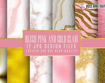 Blush Pink and Gold | Etsy