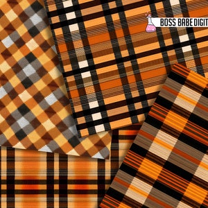 Fall Digital Papers | Fall Plaid Digital Download | Scrapbook Paper ...