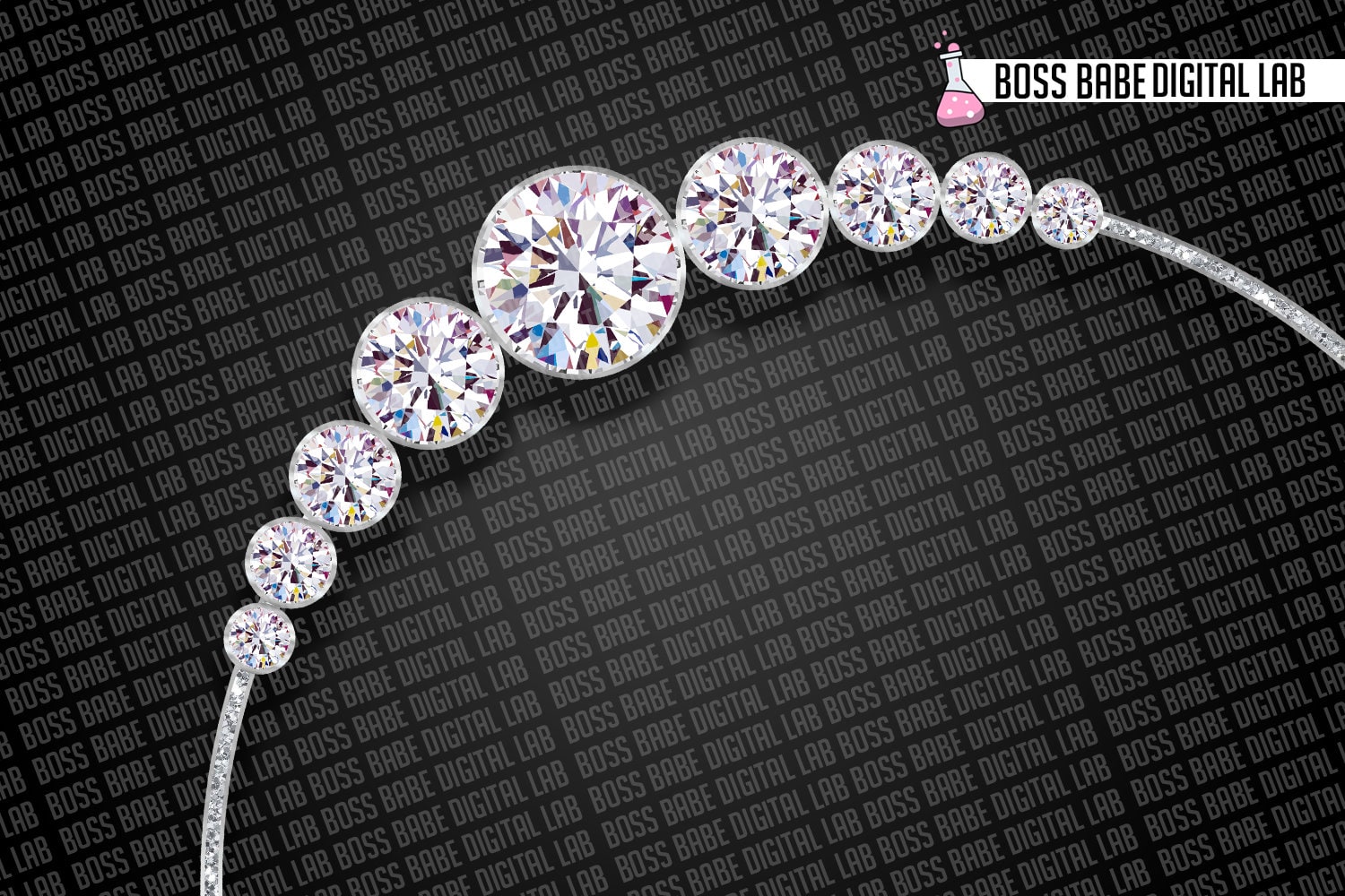 Glam Diamond Circle Frame Clipart Diamond Design Elements | Etsy