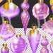 Glam Purple and Gold Christmas Ornament Clipart: Christmas - Etsy