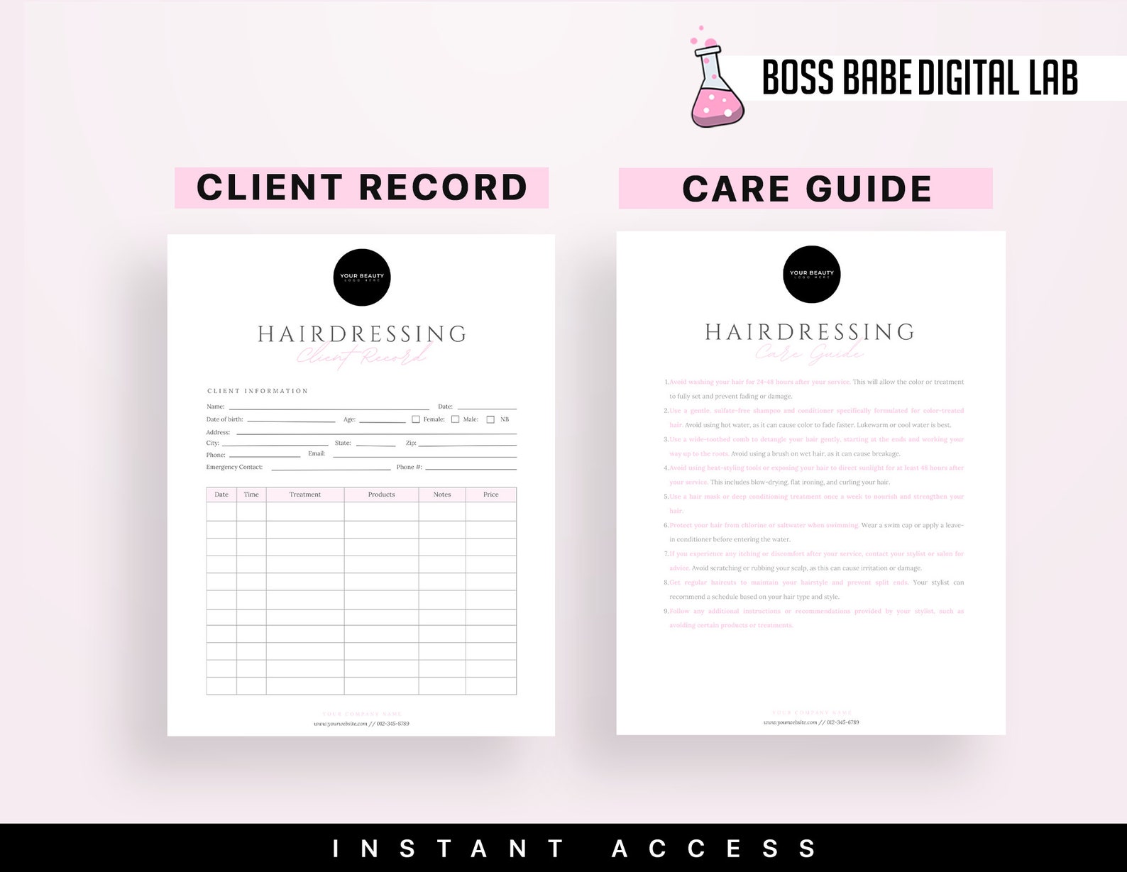 Hair Stylist Forms, Editable Hair Consent Templates, Hair Stylist ...