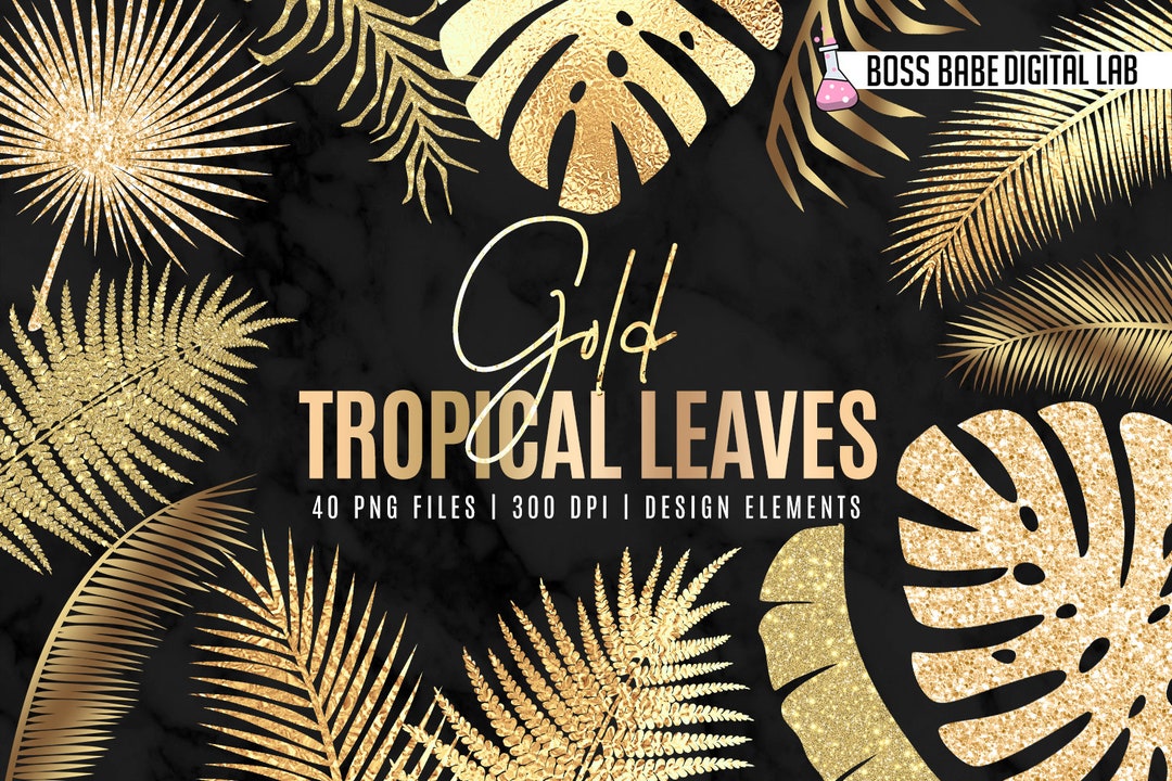 Tropical Leaves, Leaf Clipart, Tropical Clip Art,tropical Plants,rose ...