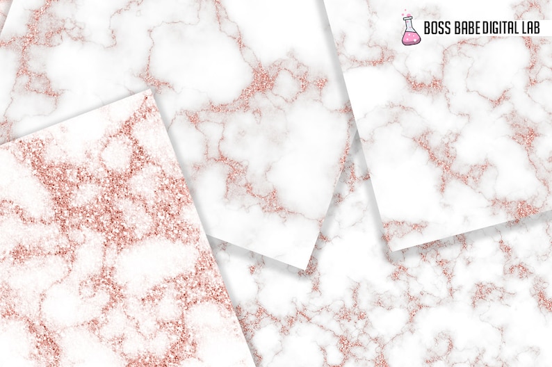 Rose Gold Glam Marble Digital Paper Rose Gold Marble Paper - Etsy