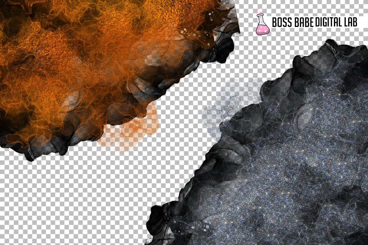 Glam Halloween Spooky Ink Borders Glitter Halloween Borders - Etsy