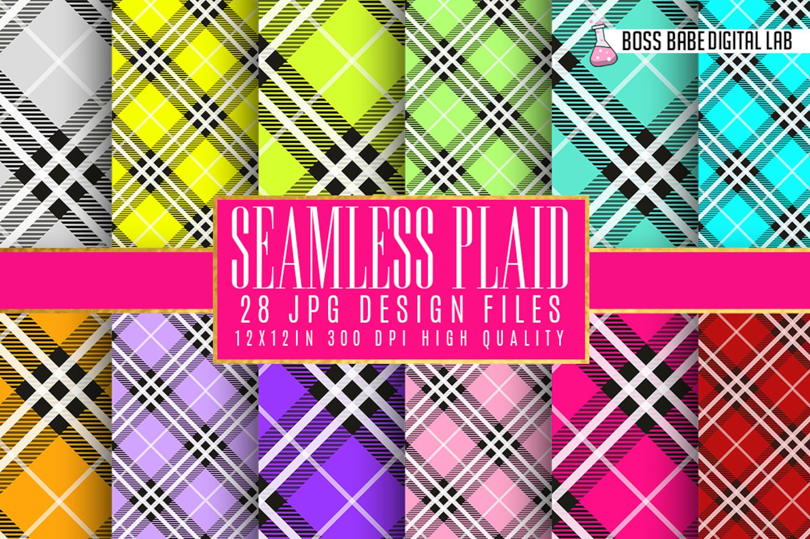 Plaid Digital Paper Plaid Paper Plaid Backgrounds Back to - Etsy