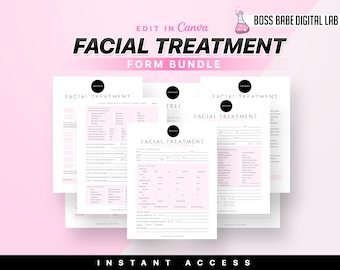 Esthetician Templates | Skin Analysis Form | Printable Skincare Consent ...