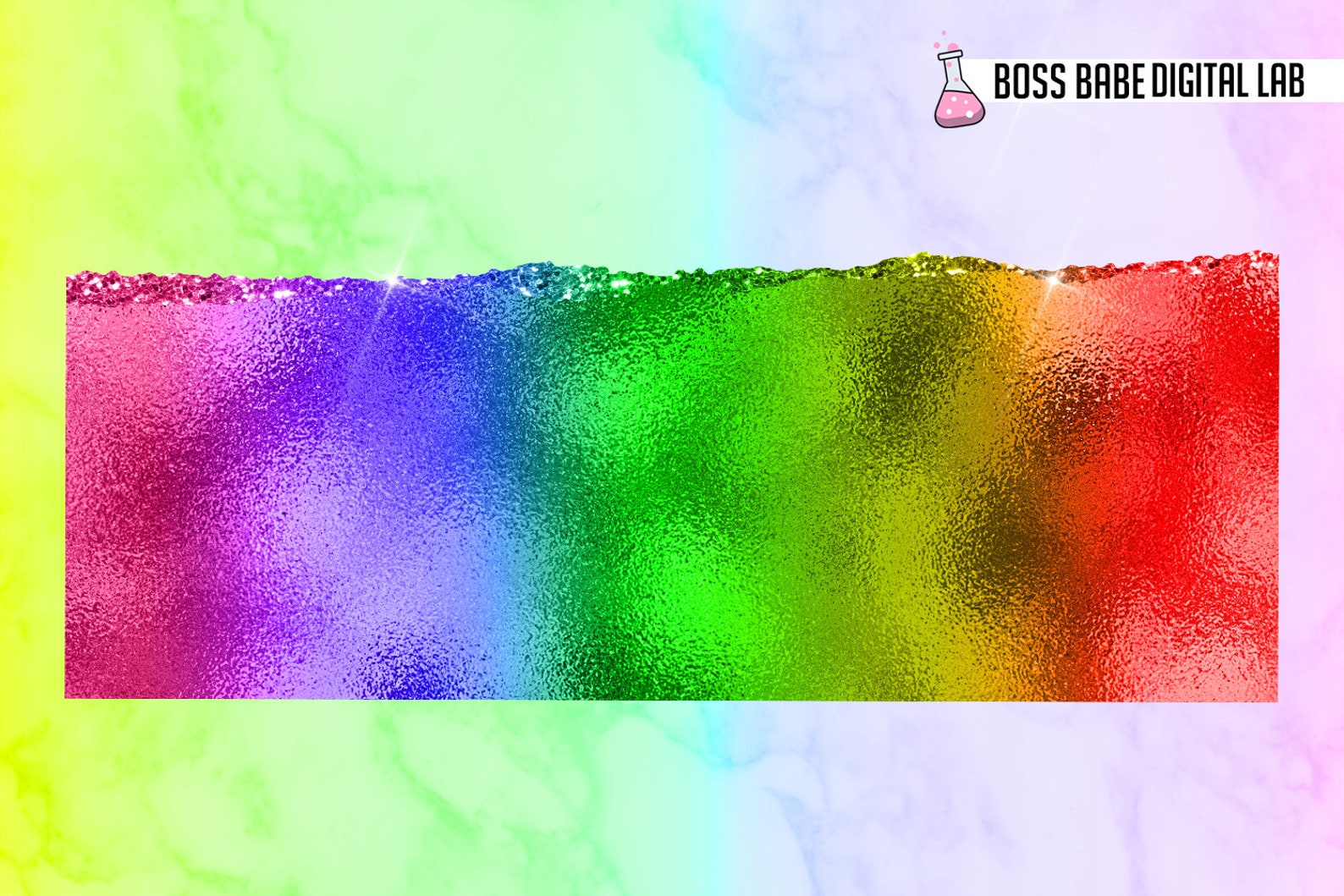 Glam Rainbow Tears Clipart, Glitter Rainbow Tear Borders Clipart ...