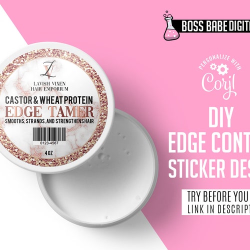 Edge Control Sticker Design Do It Yourself Edge Control - Etsy