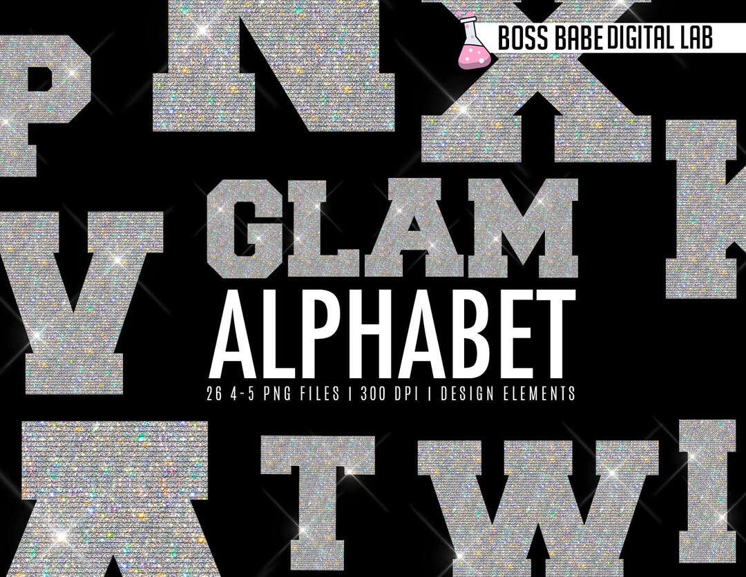 Glam School Alphabet Clipart, Class Alphabet Design Elements, Back to ...