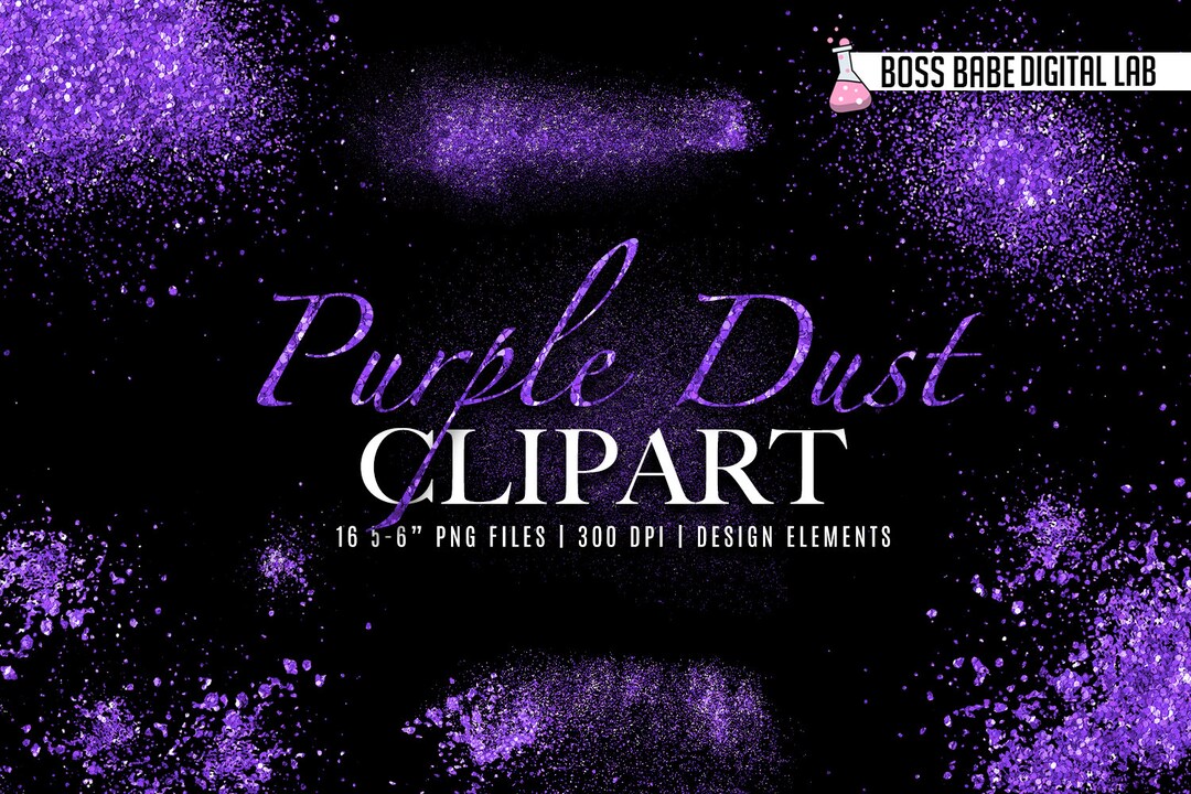 Purple Dust Clipart, Purple Dust Design Elements, Purple Dust Strokes ...