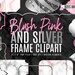 Glam Pink Tears Clipart, Glitter Pink Tear Borders Clipart, Glitter ...