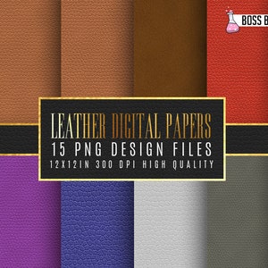 Leather Textures Digital Paper, Neutral Leather Backgrounds, Rustic ...