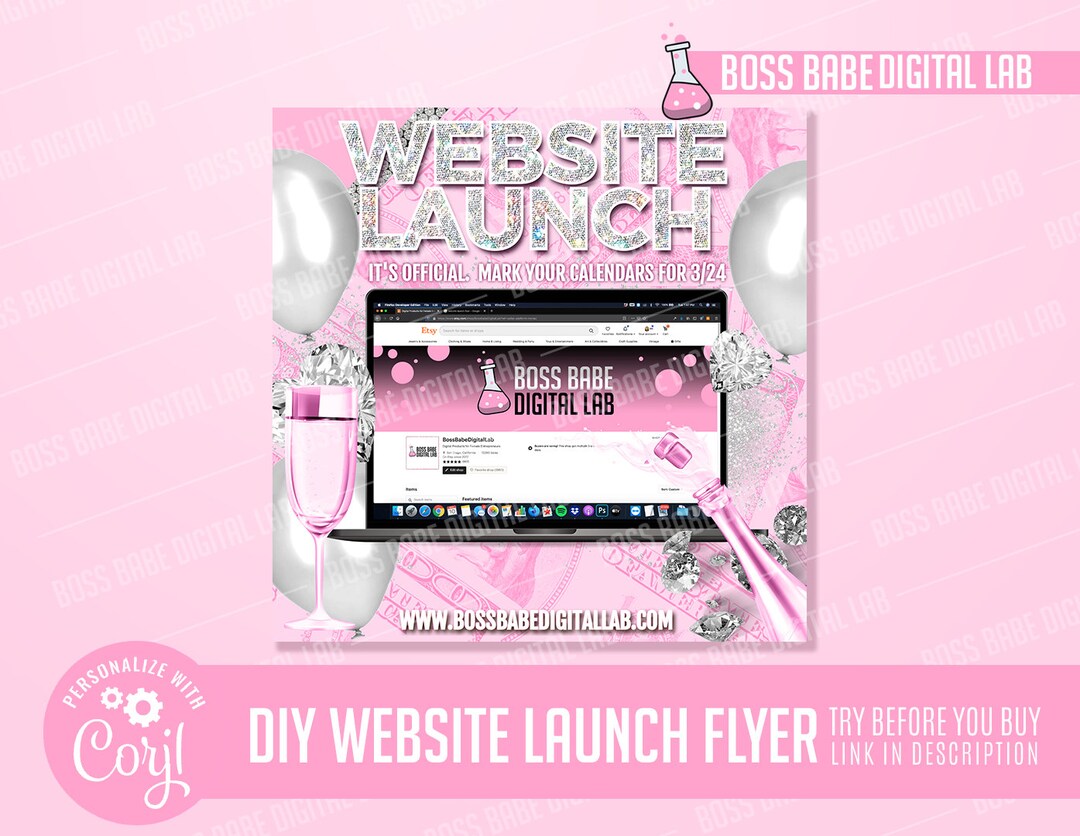 DIY Website Launch Sale Flyer, Do It Yourself Website Launch Flyer ...