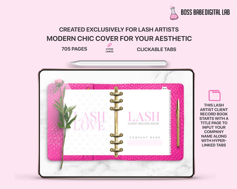 Digital Lash Tech Client Record Book, Easy Client Records Book, Lash ...