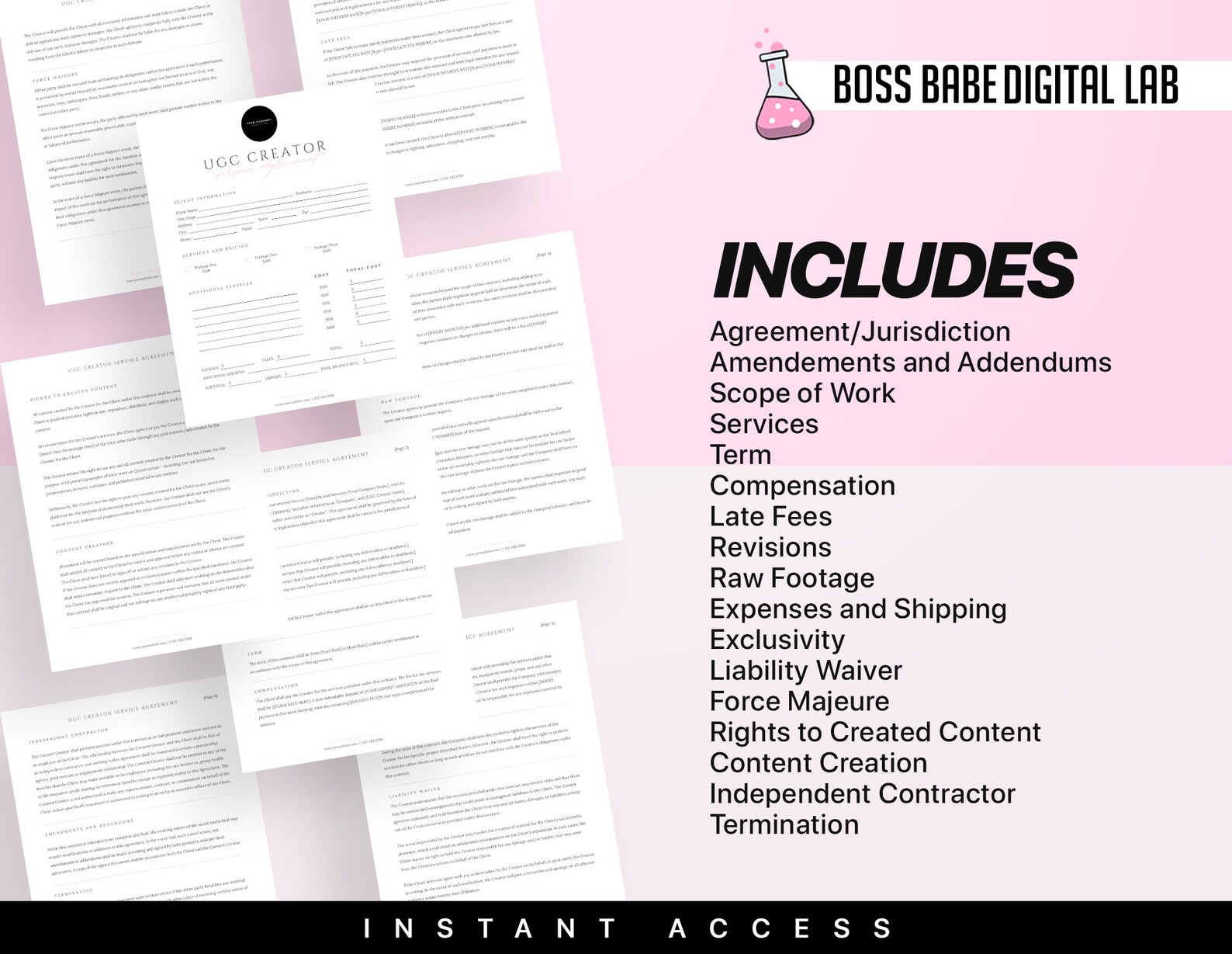 Professional UGC Creator Contract Template UGC Template UGC - Etsy