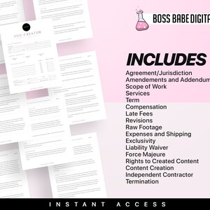 Professional UGC Creator Contract Template, UGC Template, UGC Contract ...