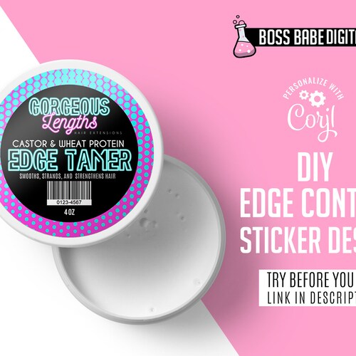 Edge Control Sticker Design Do It Yourself Edge Control - Etsy
