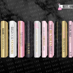 Hair Extension Book Clipart, Feminine Hair Book Clipart, Pink Design ...