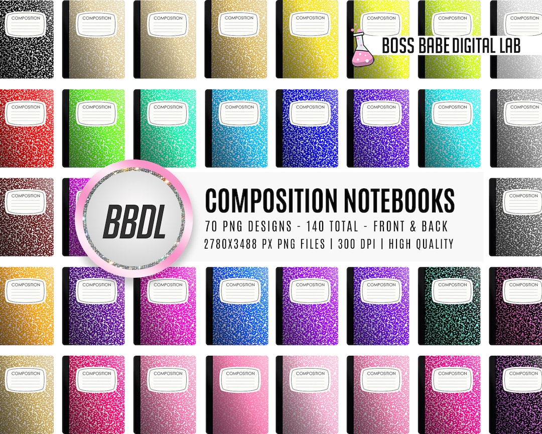 Composition Notebook Clipart, Notebook Clip Art, School Graphics ...