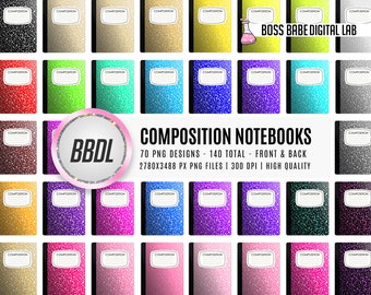Composition Notebook Clipart, Notebook Clip Art, School Graphics ...