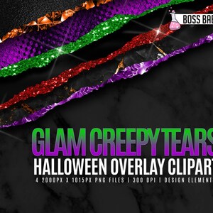 Glam Tears Clipart Bundle, Glitter Tear Borders Clipart Bundle, Glitter ...