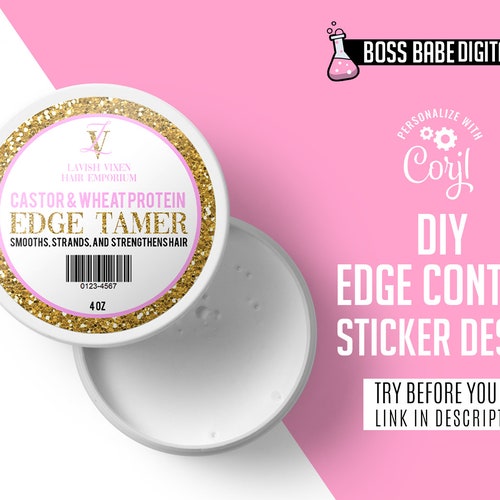 Edge Control Label Design Do It Yourself Edge Control Label | Etsy