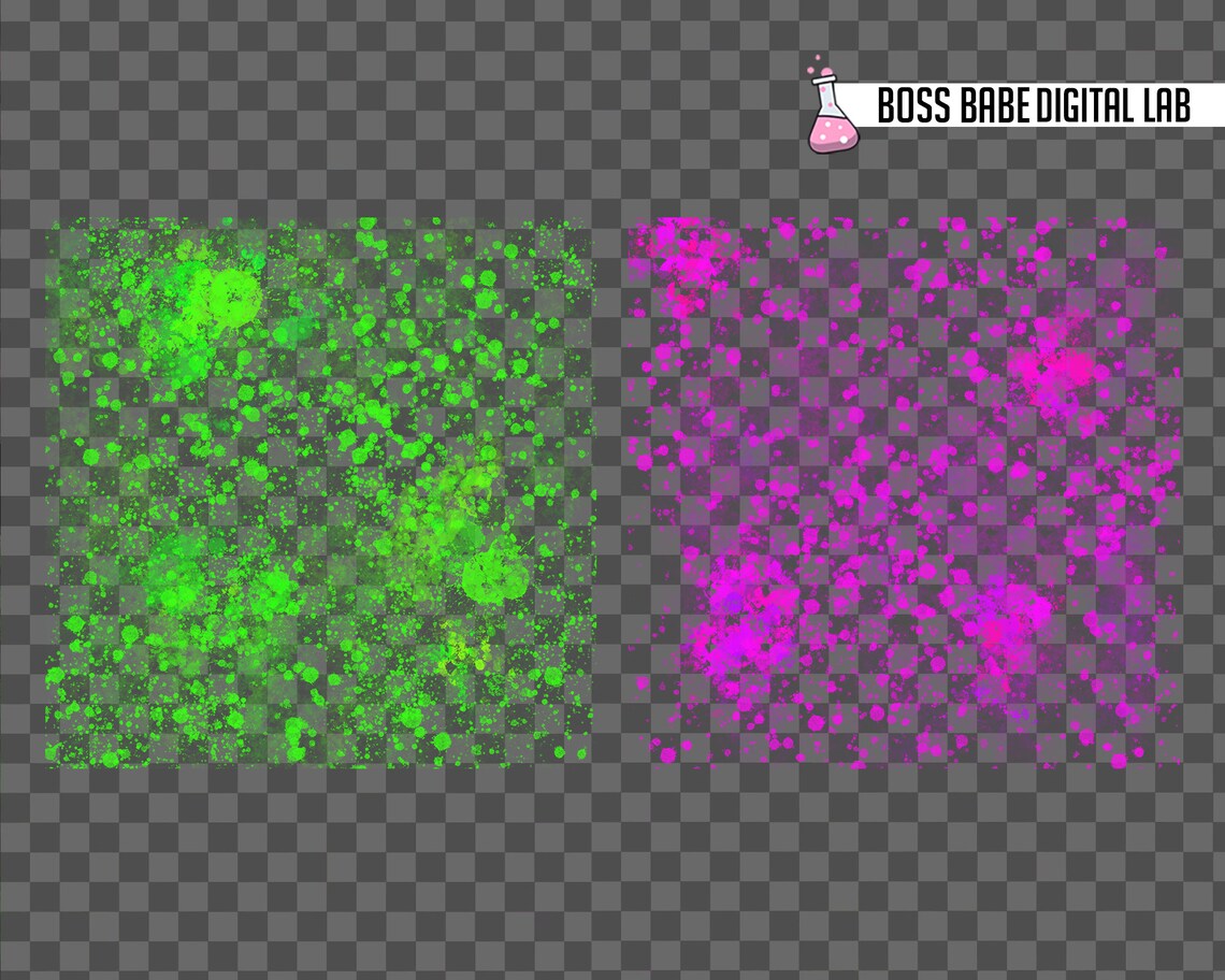 Multi Color Ink Splatter Overlays Transparent PNG Digital - Etsy