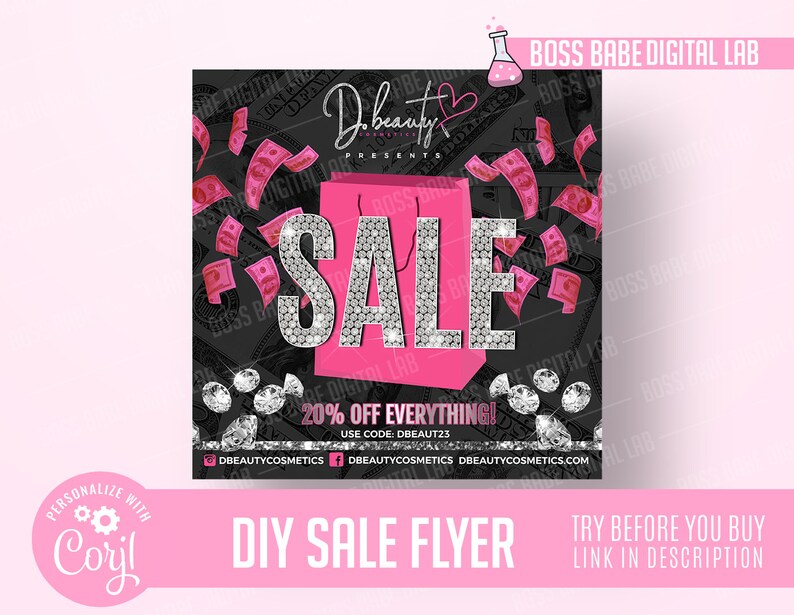 DIY Sale Flyer Do It Yourself Sale Flyer Editable Sale - Etsy