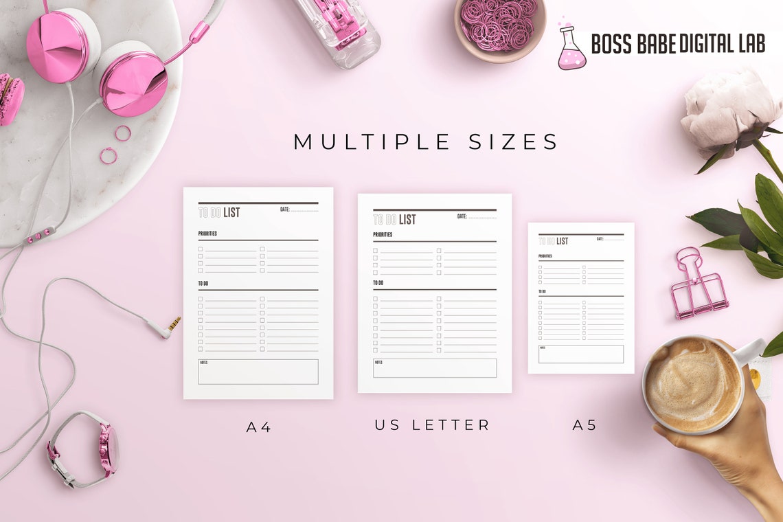 Printable to Do List, PDF Planner Checklist, Task Lists, Instant ...