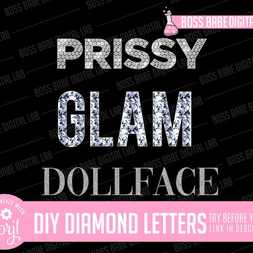 DIY Diamond Lettering Do It Yourself Diamond Lettering | Etsy