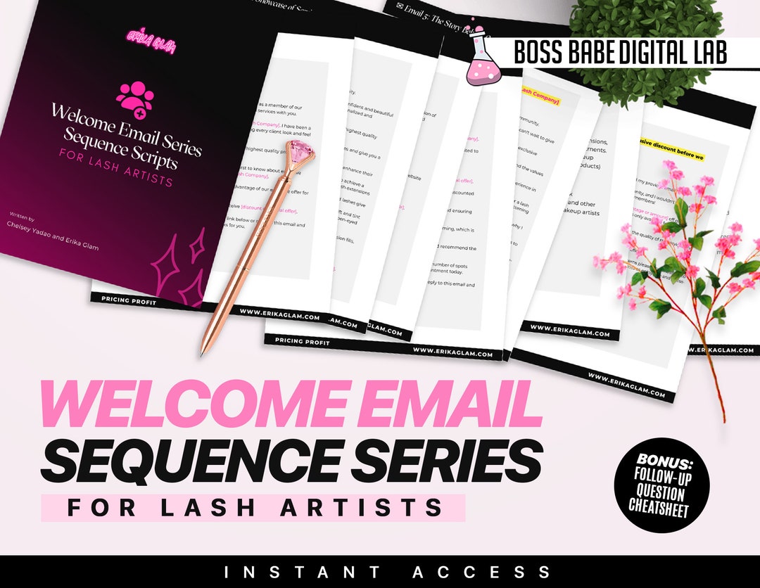 Welcome Email Sequence Template for Lash Artist, Welcome Email Swipe ...