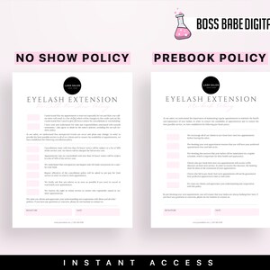 Eyelash Extension Forms, Editable Lash Consent Templates, Lash Tech ...