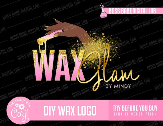 DIY Edit Yourself Wax Logo Design Beauty Logo Wax - Etsy