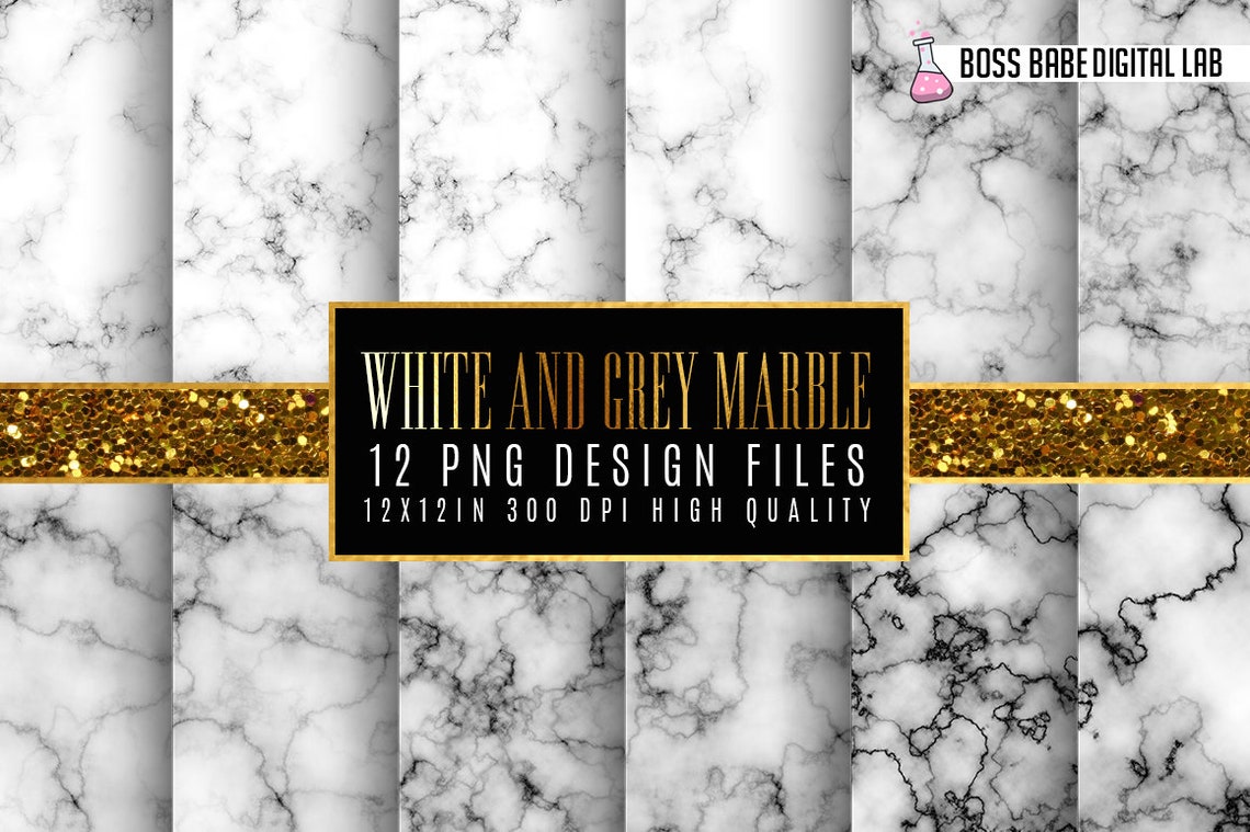 White Marble Digital Paper White Marble Paper Marble Paper | Etsy