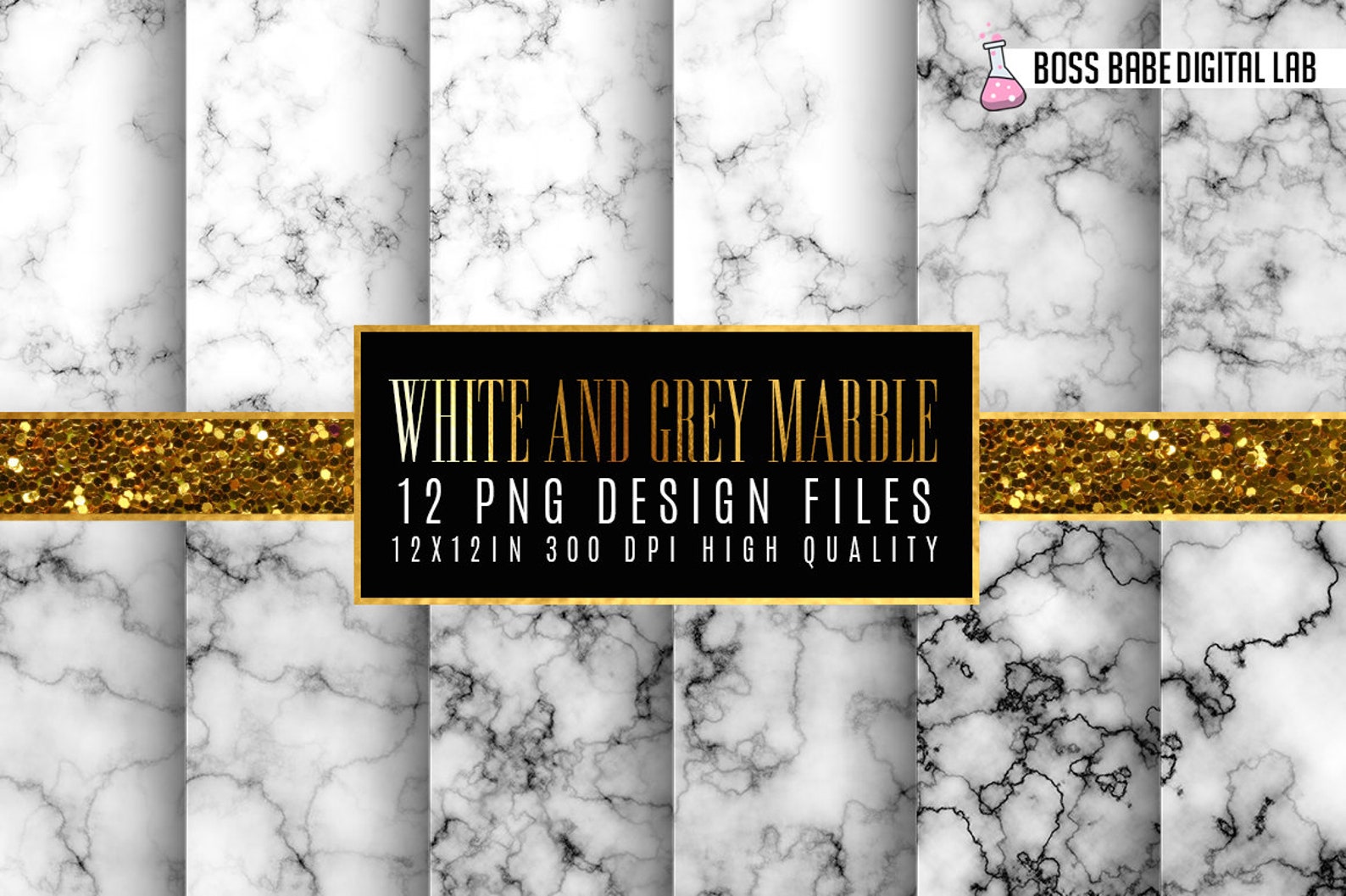 White Marble Digital Paper White Marble Paper Marble Paper | Etsy