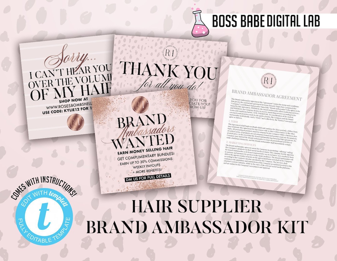 DIY 9-piece Hair Bundle Brand Ambassador Kit, Hair Bundles Brand ...