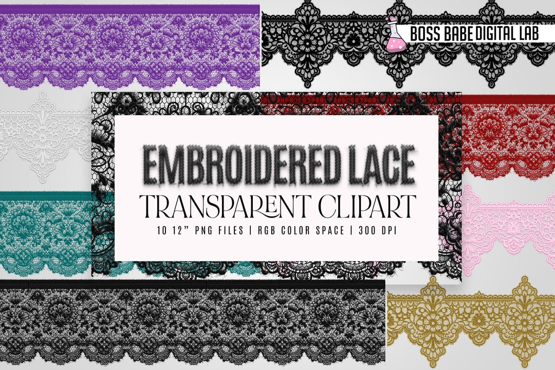 10 Lace Overlays | Vintage Lace Frame | Lace Clipart | Digital Download ...