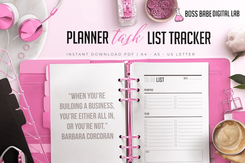 Printable to Do List, PDF Planner Checklist, Task Lists, Instant ...