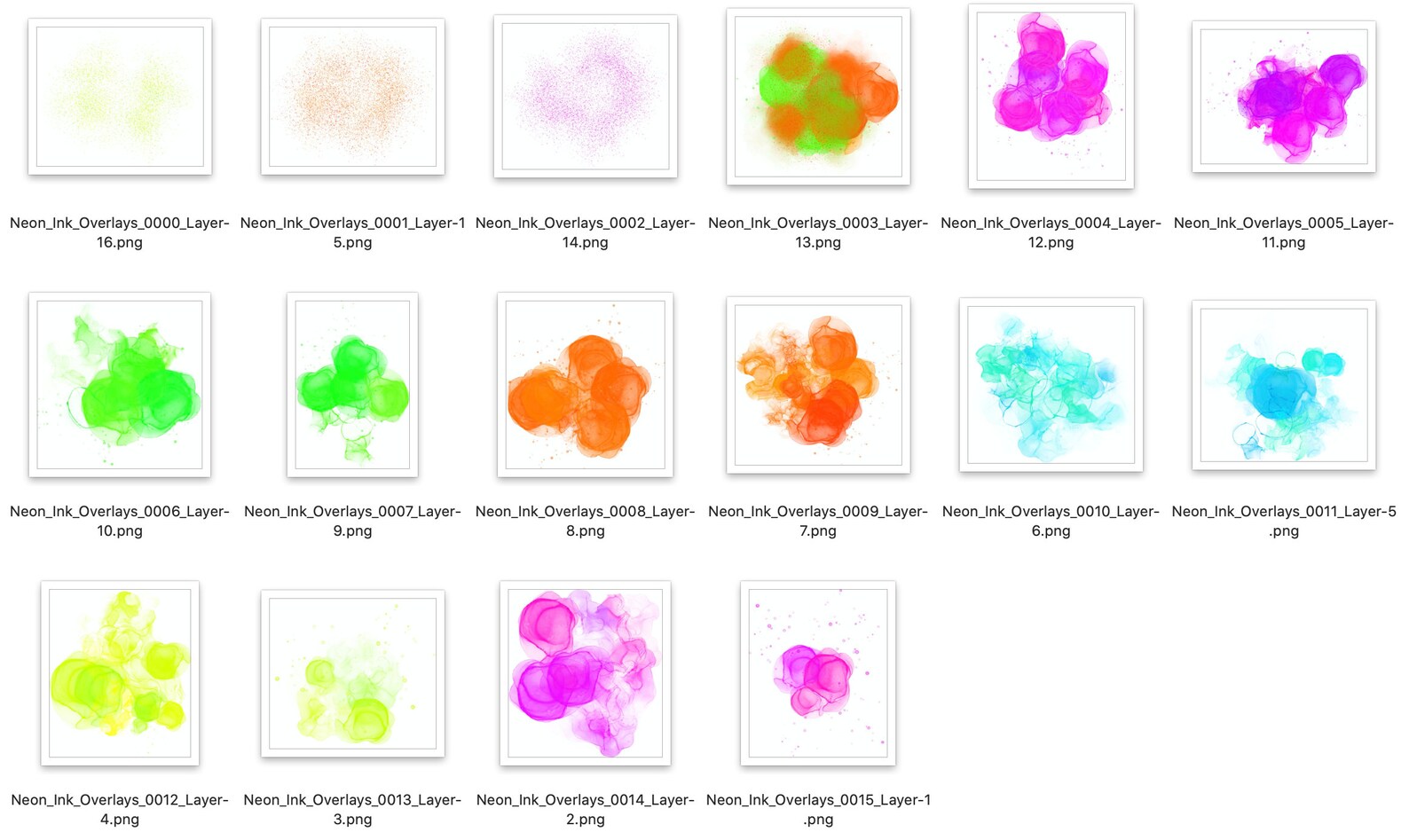 Neon Ink Overlays Alcohol Ink Textures Clip Art Transparent | Etsy