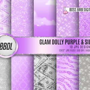 Dolly Purple and Silver Glam, Dolly Purple and Silver Glam Digital ...