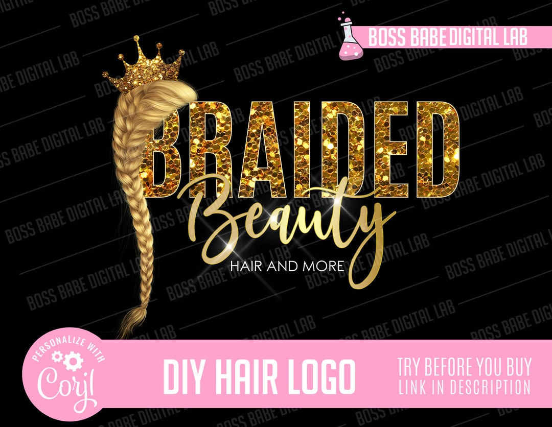 DIY Edit Yourself Beauty Logo Hair Logo Cosmetics Logo Design Salon ...
