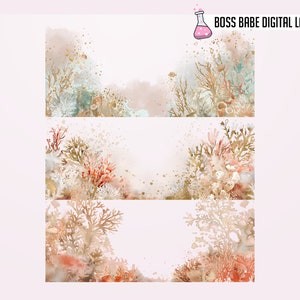 Coral Reef Borders, Ocean Borders, Ocean PNG Graphics, Underwater ...