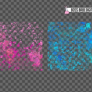 Multi Color Ink Splatter Overlays, Transparent PNG Digital Paint ...