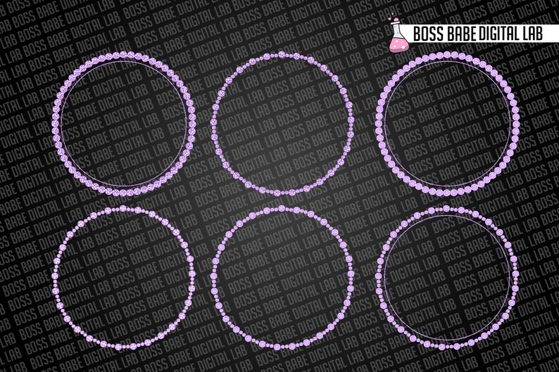 Glam Diamond Circle Frame Clipart Diamond Design Elements - Etsy