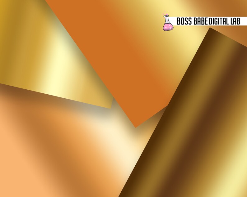 Gold Gradients Digital Paper Paper in Ombre Gold Foil - Etsy