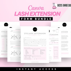Eyelash Extension Forms, Editable Lash Consent Templates, Lash Tech ...