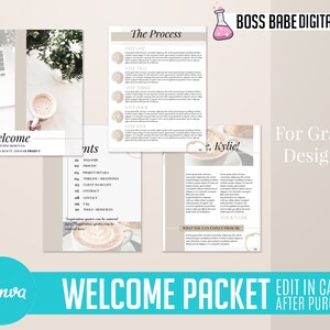 Canva Welcome Packet for Graphic Designers, Graphic Designer Editable ...