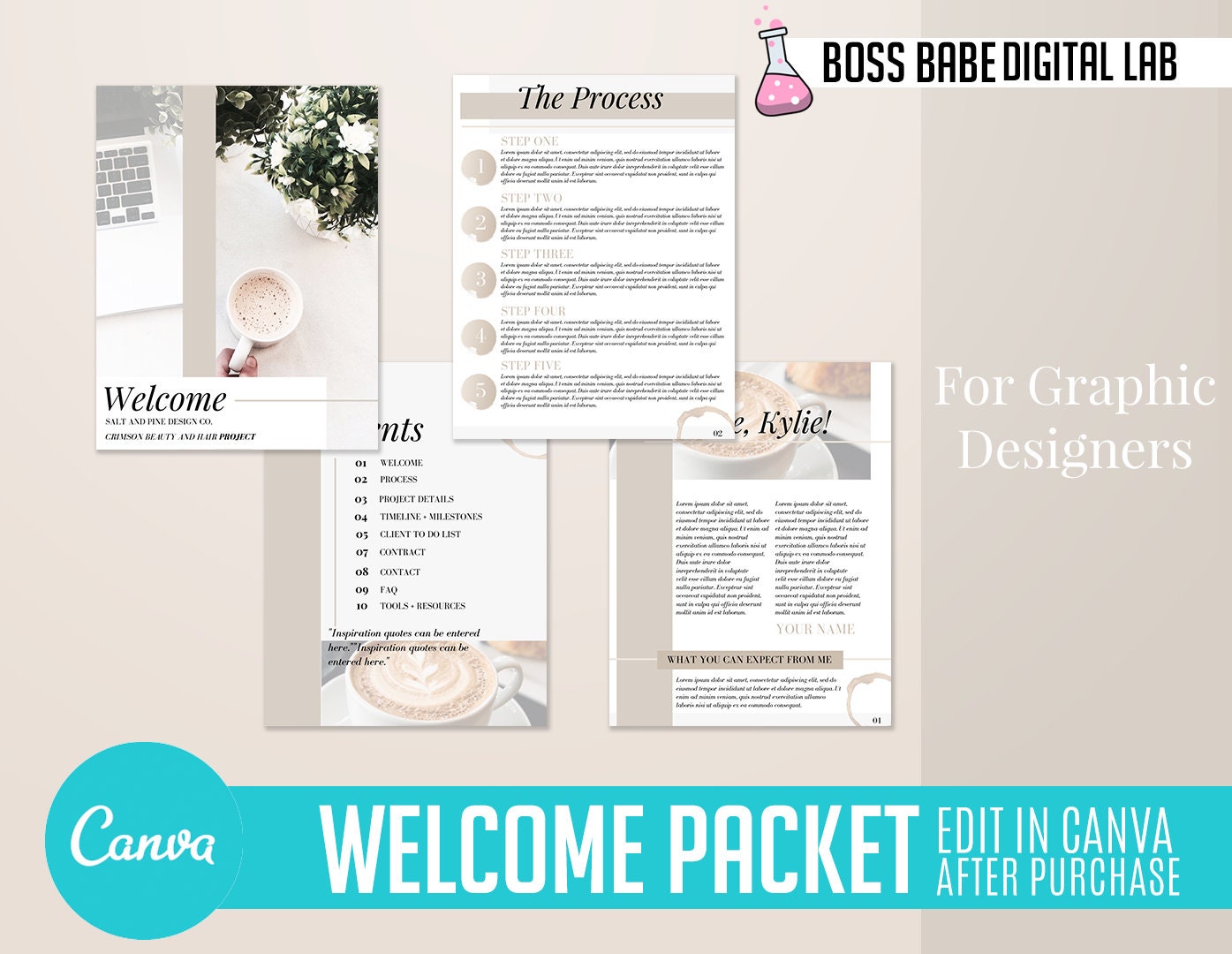 Canva Welcome Packet for Graphic Designers Graphic Designer - Etsy